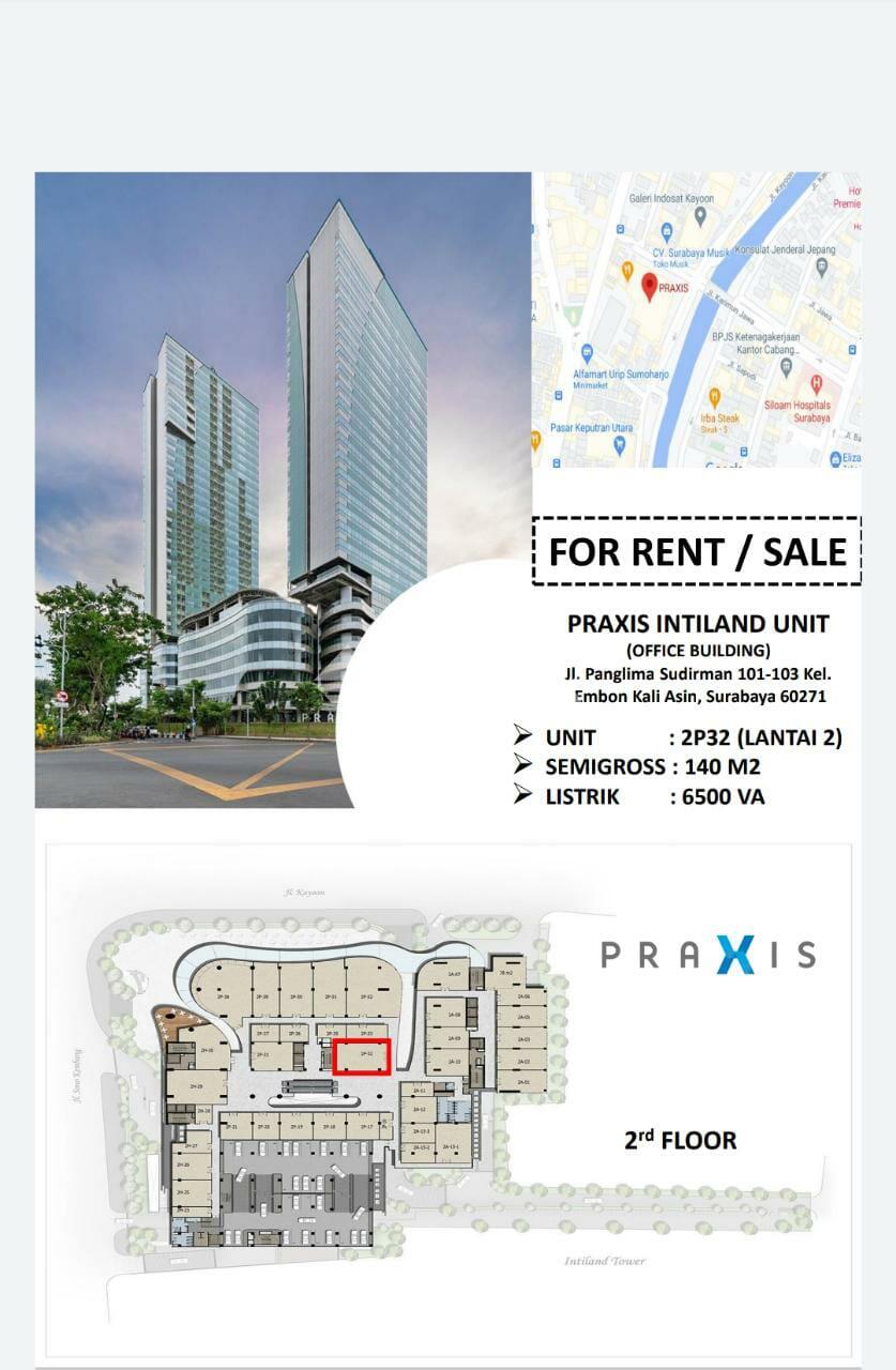 Dijual Office - Praxis intiland office building, Surabaya | PropNex Plus
